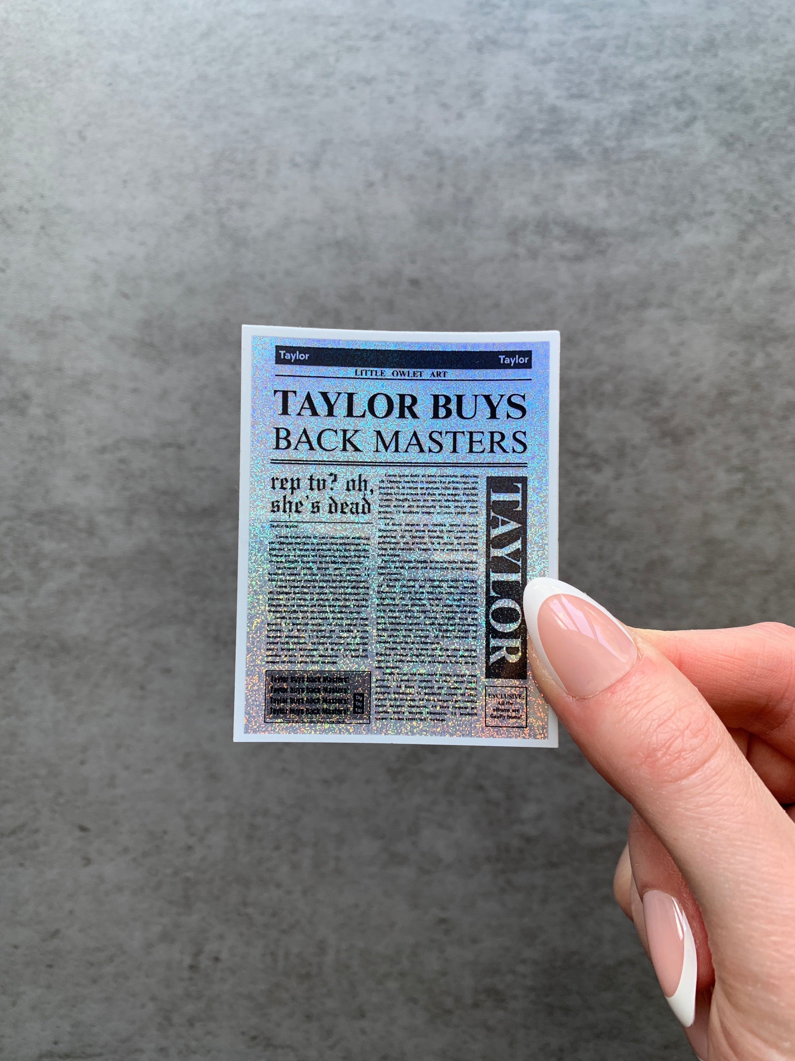 Newspaper Confetti Sticker – Little Owlet Art